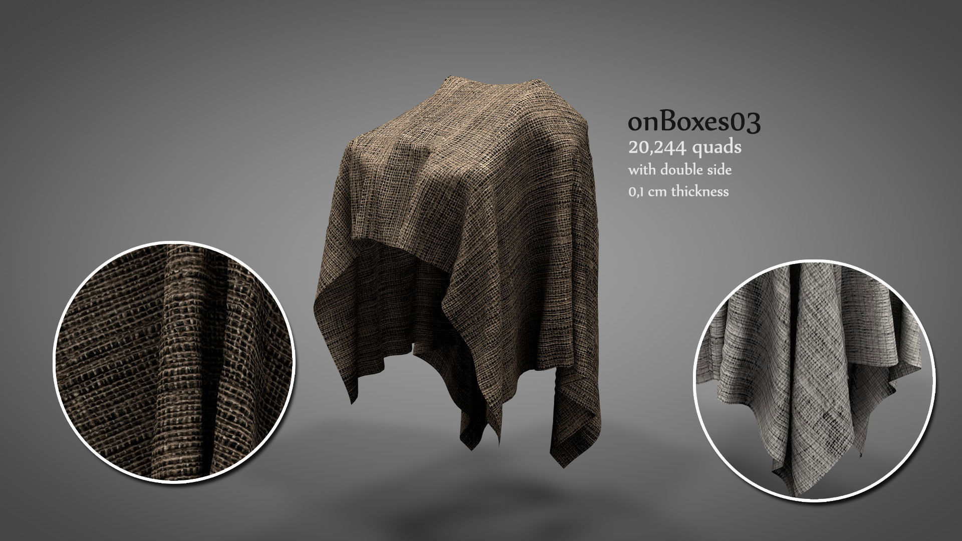 3D model Fabrics on Virtual Objects VR / AR / low-poly | CGTrader