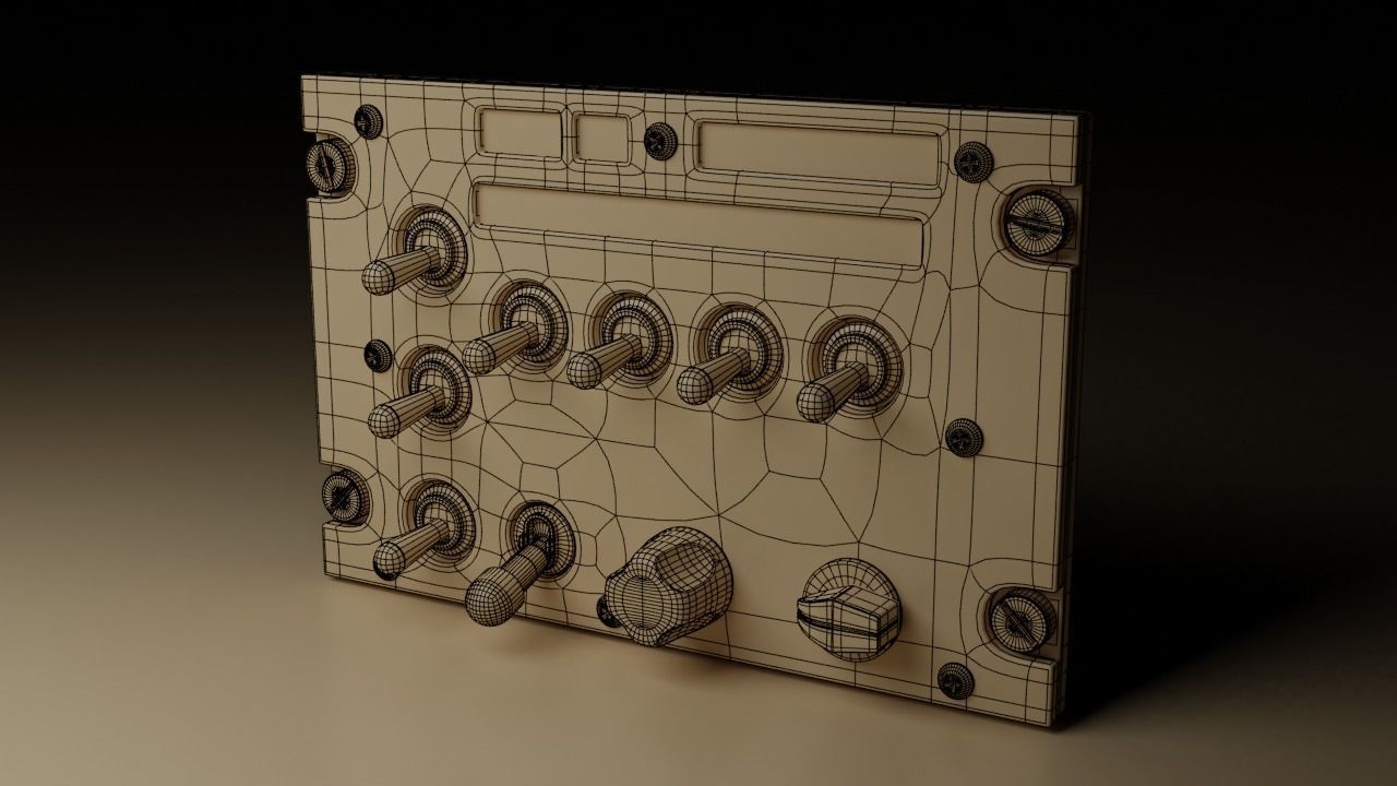 F16 CMDS CHAFF and FLARE Panel 3D model rigged | CGTrader