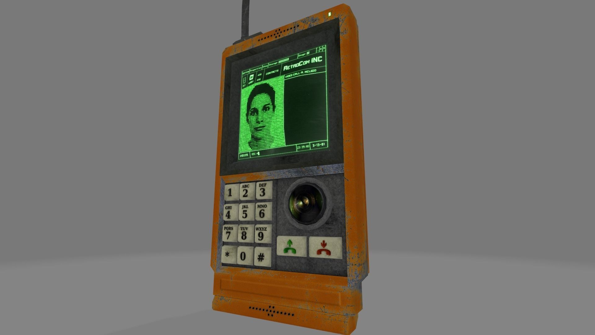 3D model 80s Sci Fi Cell Phone VR / AR / low-poly | CGTrader
