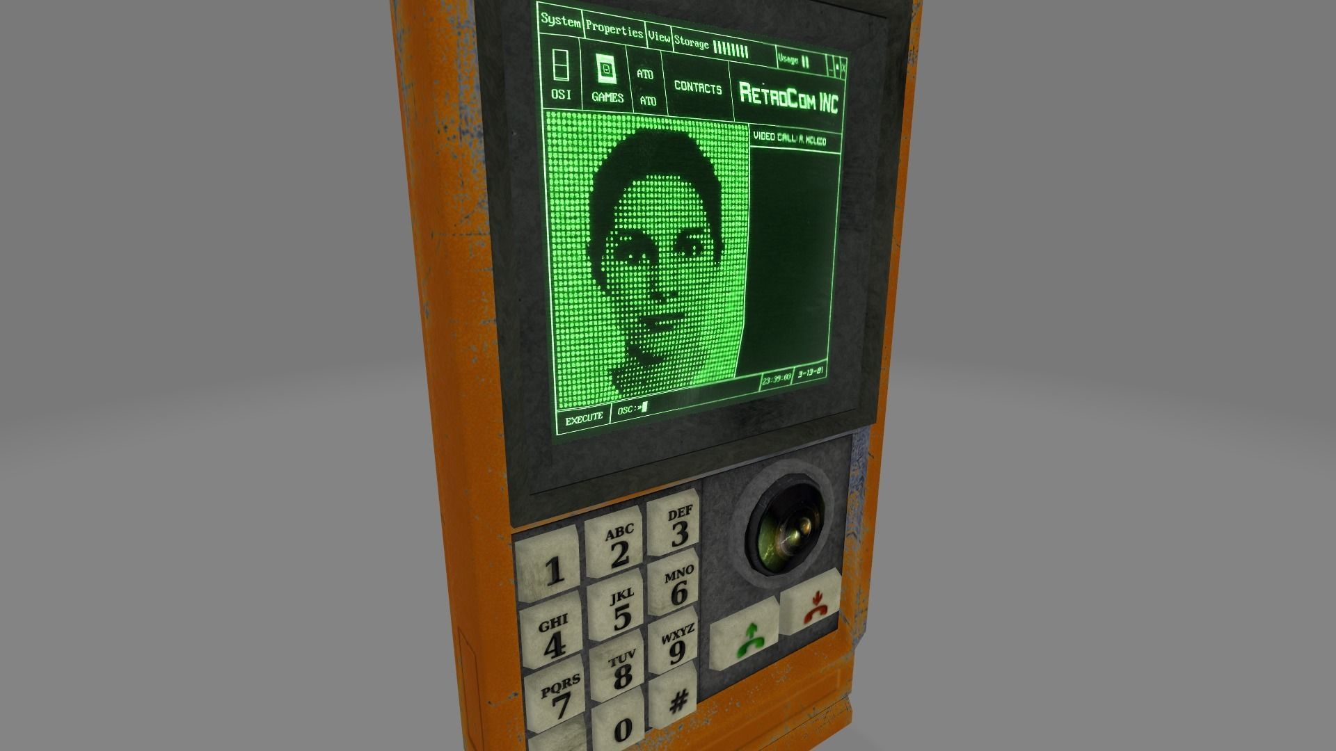 3D model 80s Sci Fi Cell Phone VR / AR / low-poly | CGTrader