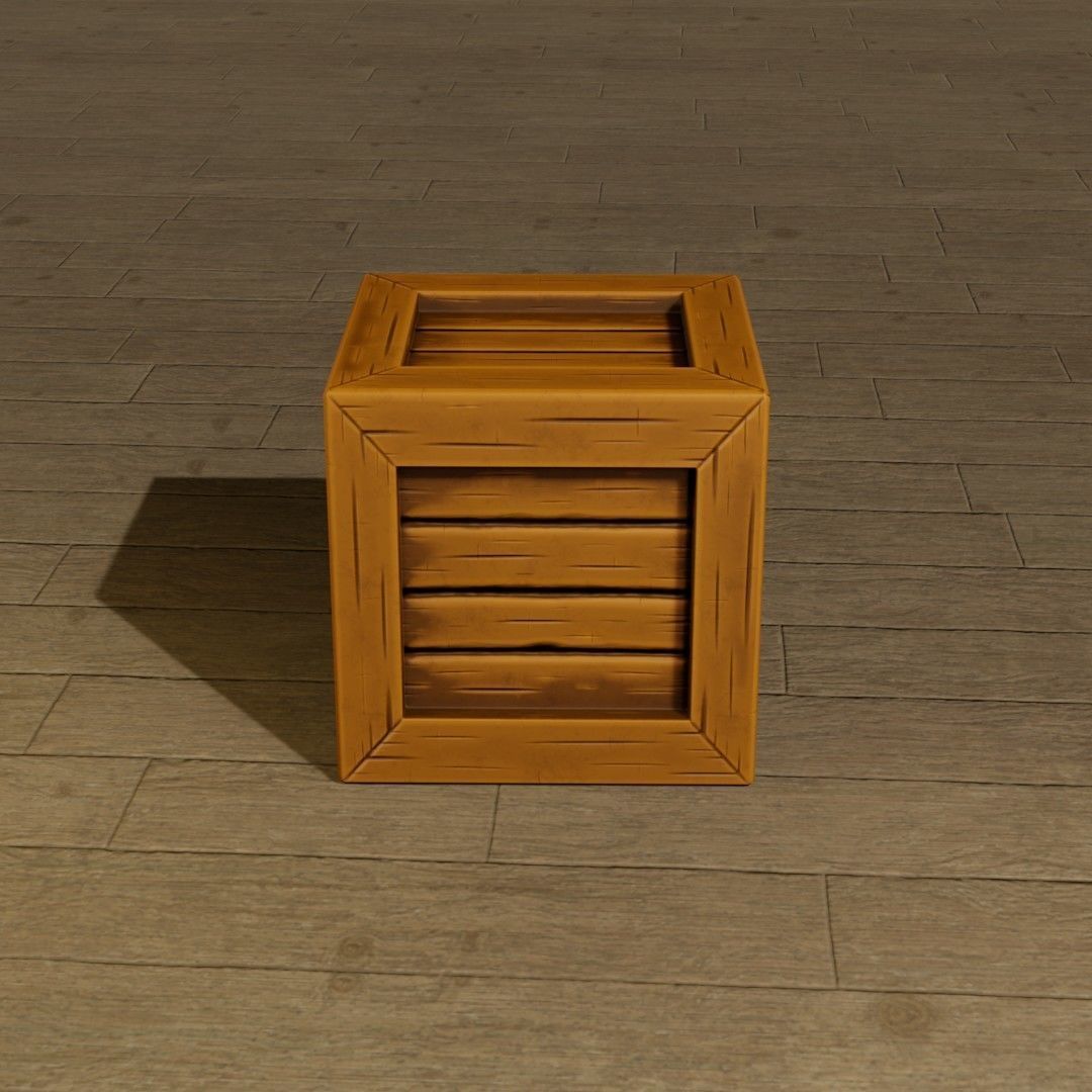 3D model Wooden Box low poly VR / AR / low-poly | CGTrader
