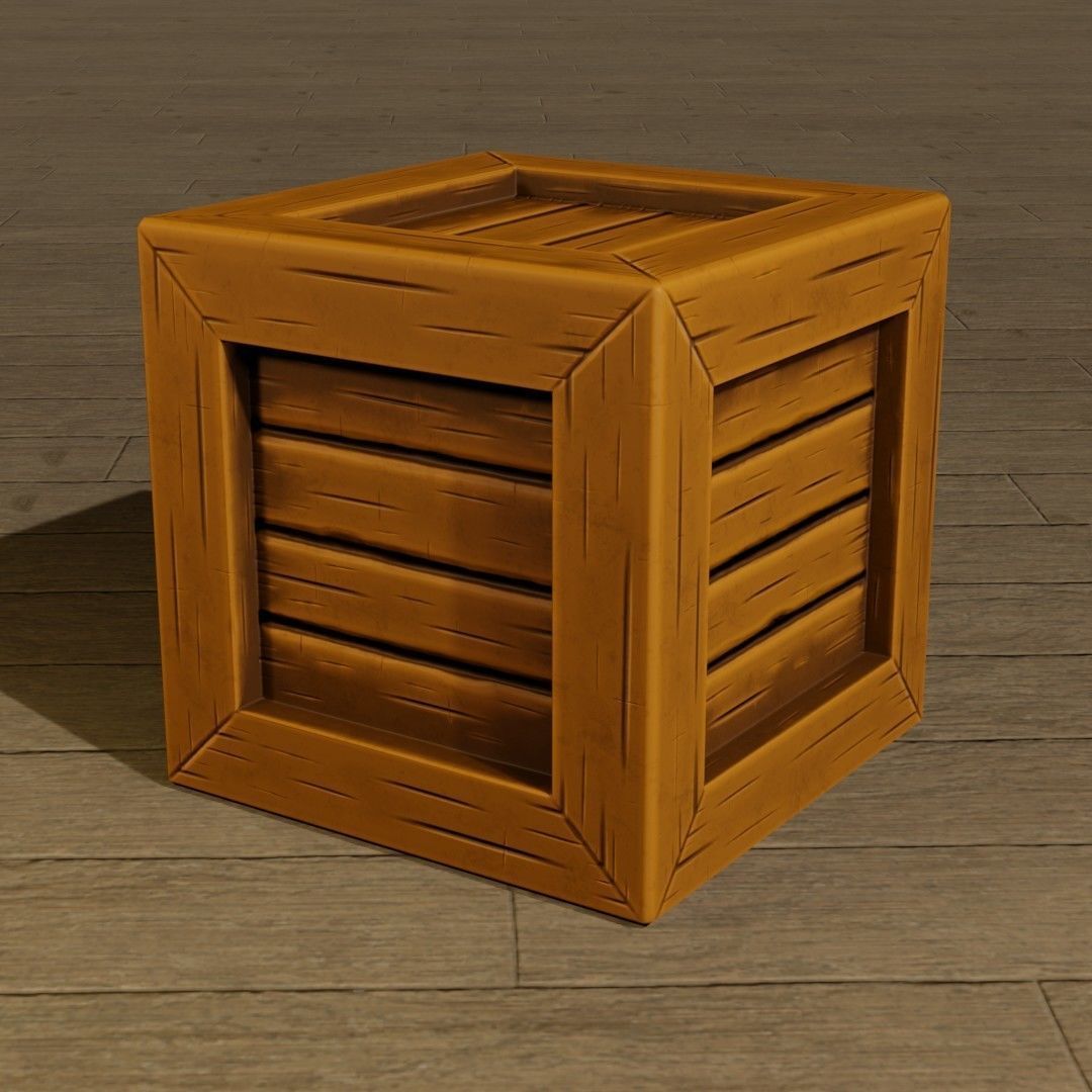 3D model Wooden Box low poly VR / AR / low-poly | CGTrader