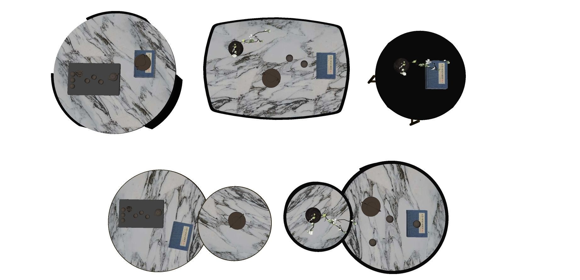 Modern table set free 3D model | CGTrader