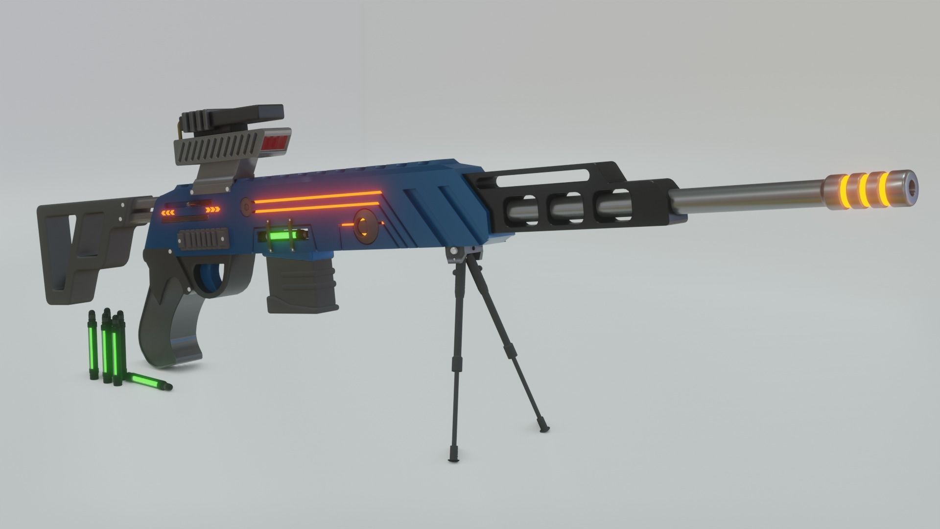 Concept Sniper Rifle free 3D model | CGTrader