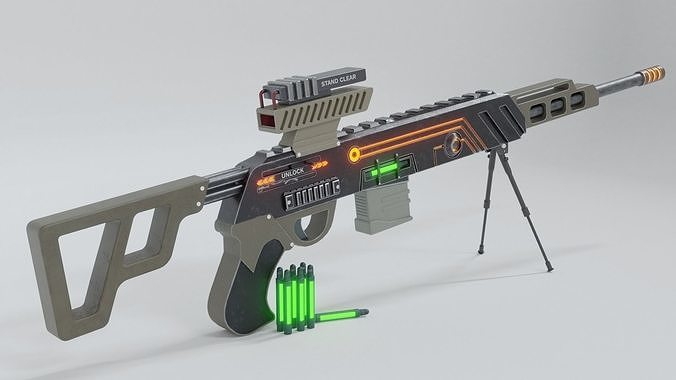 Concept Sniper Rifle free 3D model | CGTrader