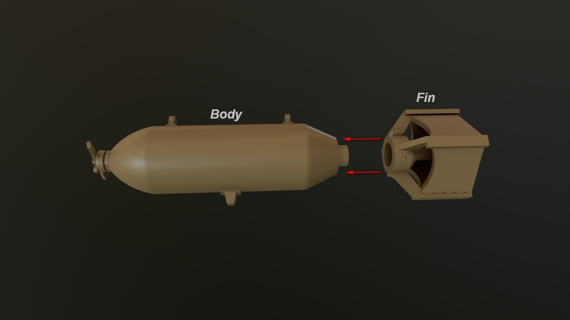 US GP BOMB AN-M30A1 100LB 1-48 3D model 3D printable | CGTrader