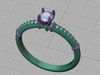 Engagement ring Promise ring Own design 3dmodel 3D model 3D printable ...
