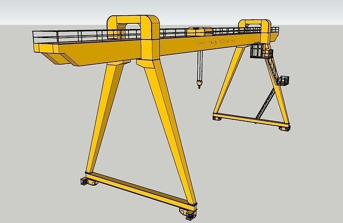 Gantry crane 3D model | CGTrader