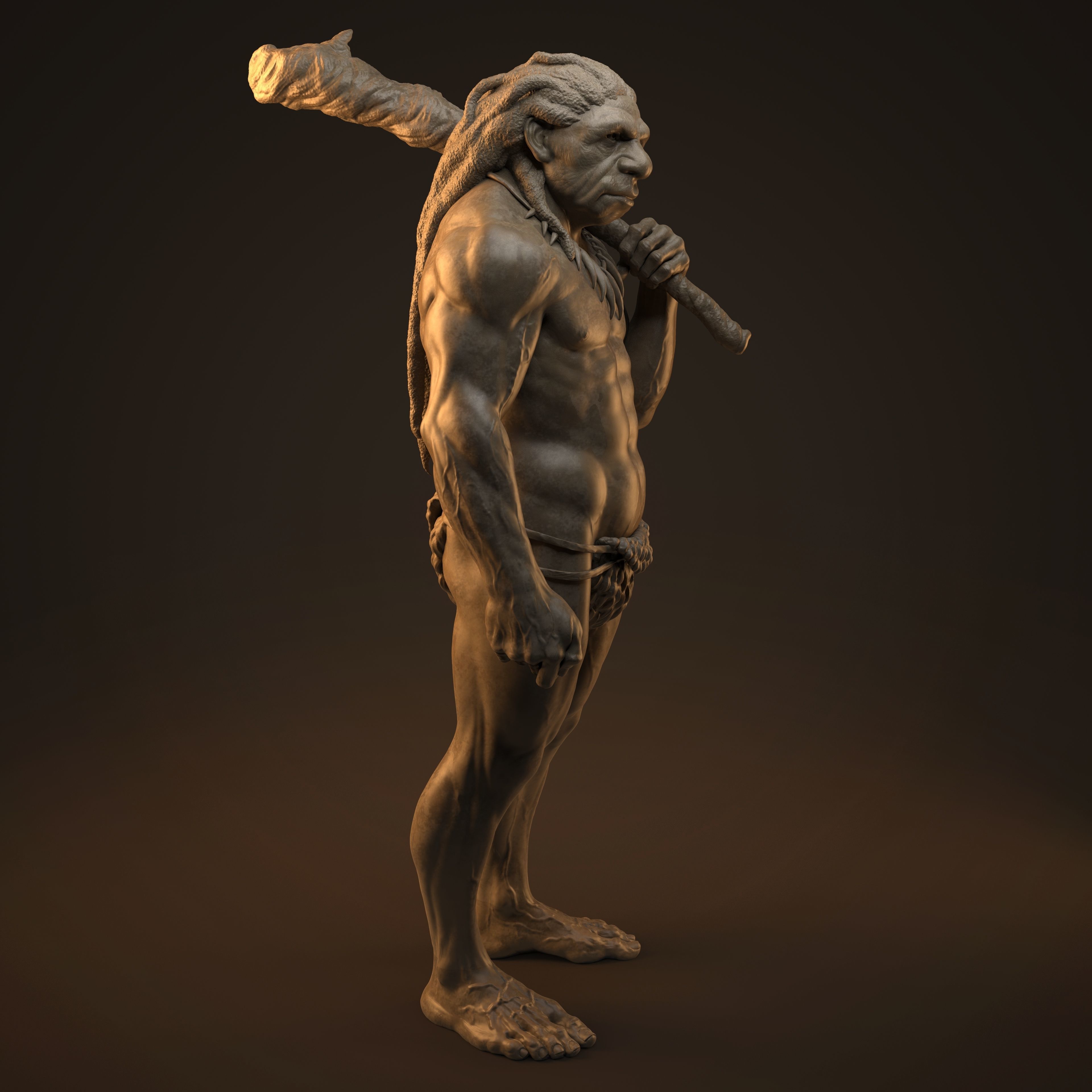 Caveman 3D model 3D printable | CGTrader