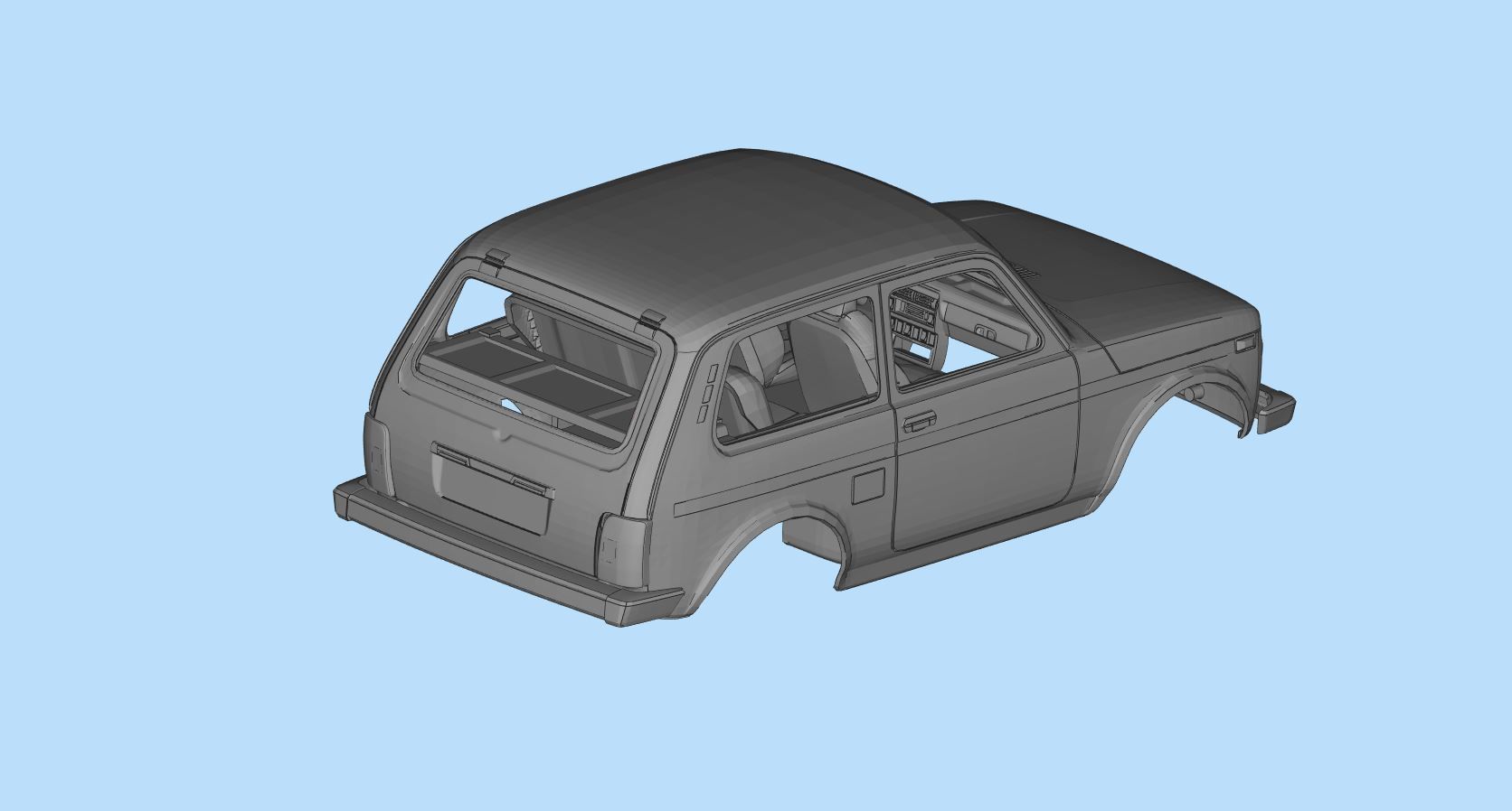 RC car Lada Niva with interior chassis WPL C24 stl file 3D model 3D ...