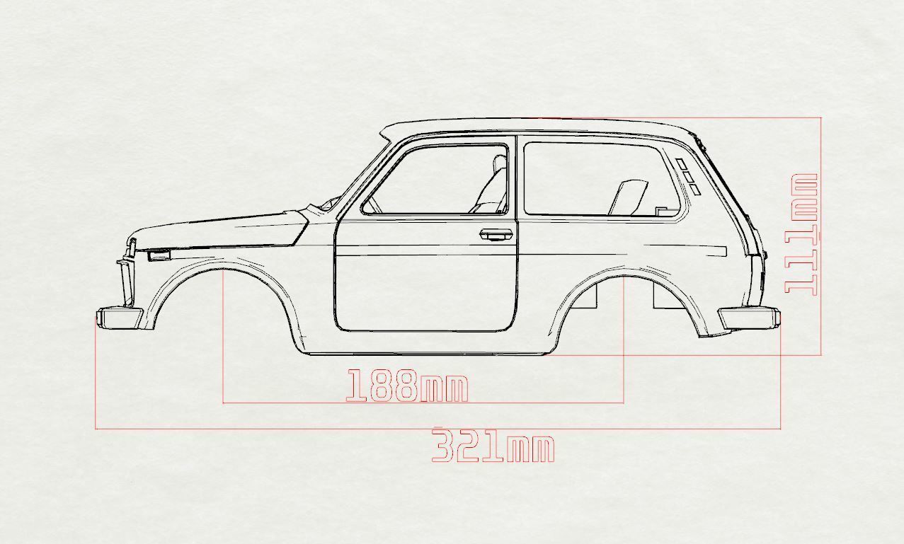 RC car Lada Niva with interior chassis WPL C24 stl file 3D model 3D ...