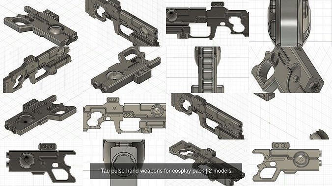 Tau pulse hand weapons for cosplay pack 3D Model Collection | CGTrader