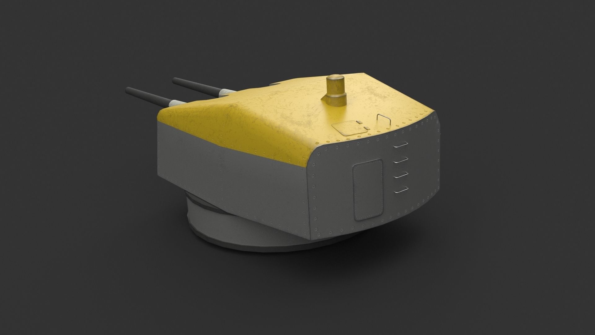 3D model 15cm SK C28 naval gun - version 1 VR / AR / low-poly | CGTrader