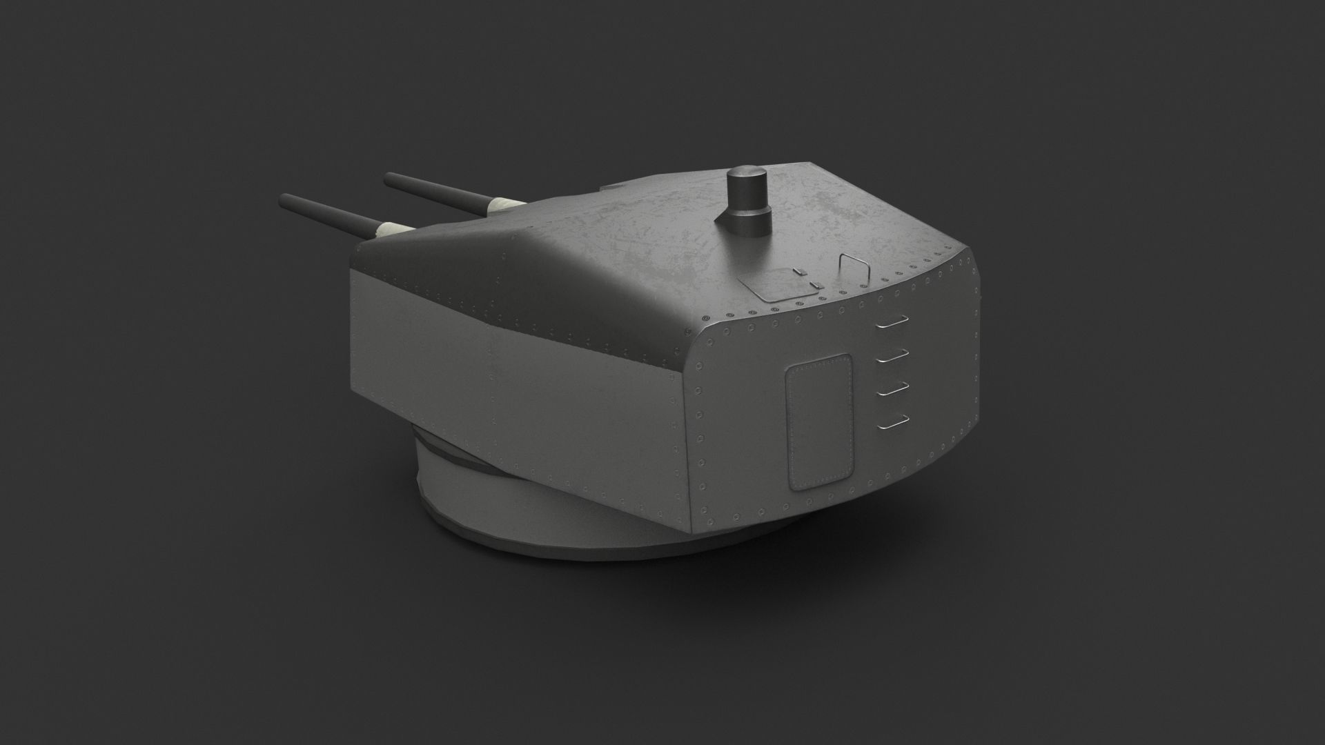 3D model 15cm SK C28 naval gun - version 1 VR / AR / low-poly | CGTrader