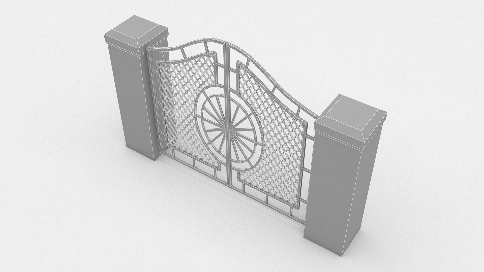 3D model garden gate VR / AR / low-poly | CGTrader
