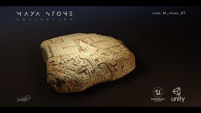 3D model Mayan Stone 01 PBR 4K VR / AR / low-poly | CGTrader