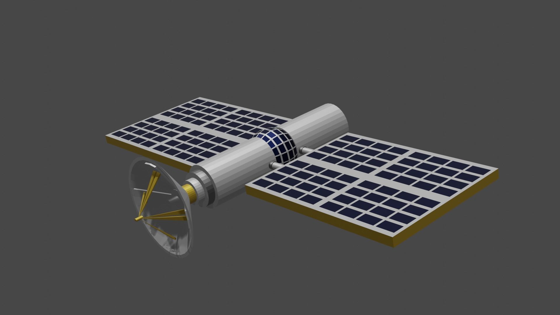 3D model Low-poly Satellite solar powered VR / AR / low-poly | CGTrader