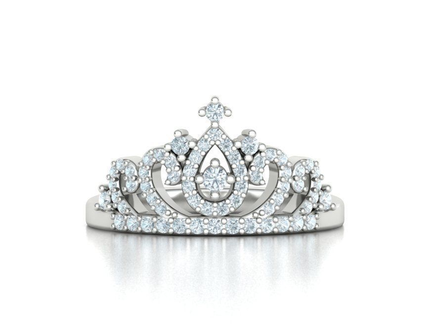 Princess Diamond Tiara Fashion ring 3dmodel 3D model 3D printable ...