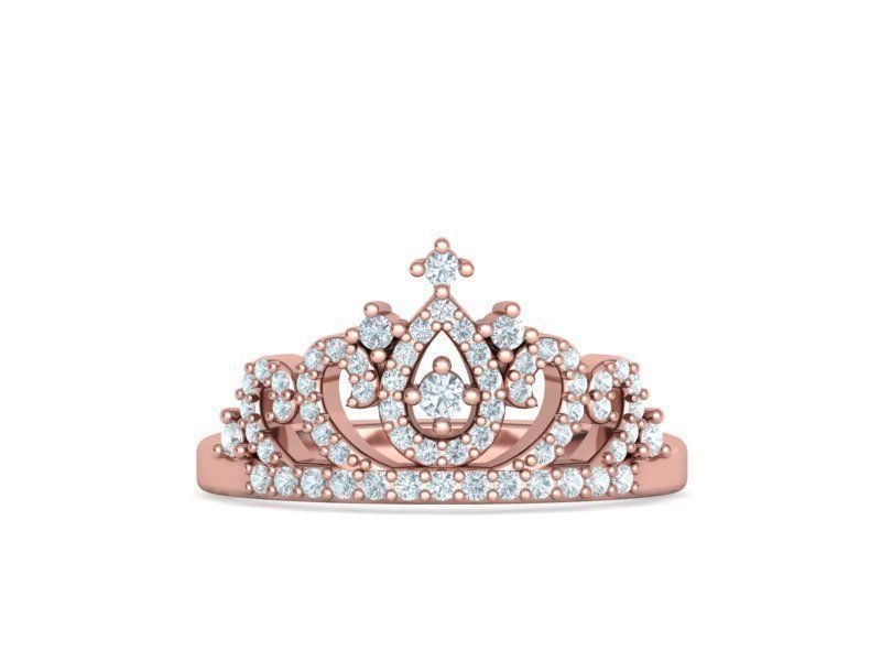 Princess Diamond Tiara Fashion ring 3dmodel 3D model 3D printable ...