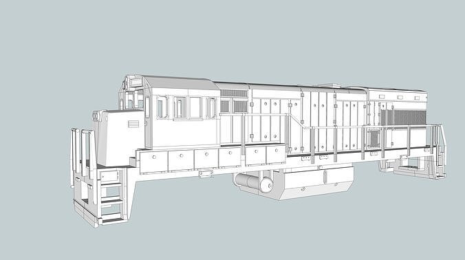 GE U18B Locomotive Shell N Scale 3D model 3D printable | CGTrader