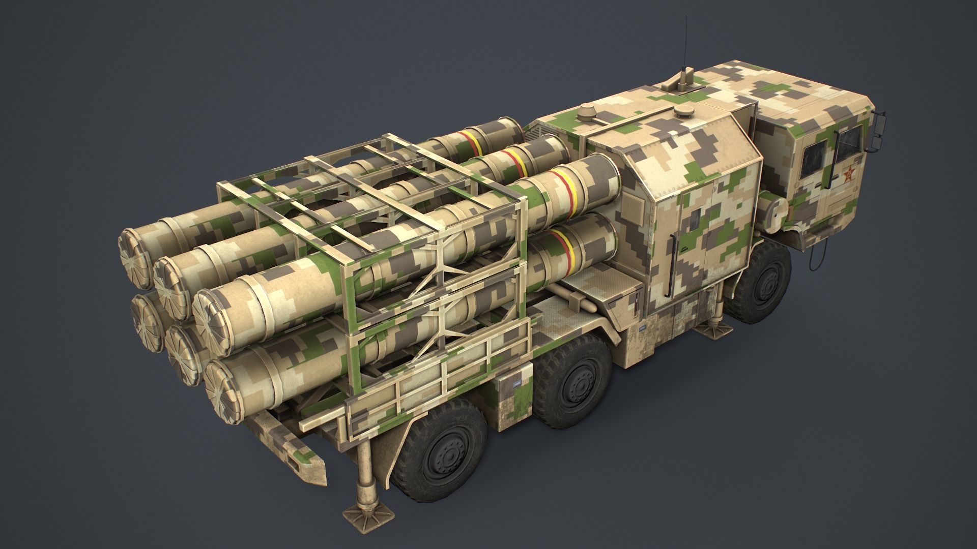 3D model HQ-16B Anti Air Complex VR / AR / low-poly | CGTrader