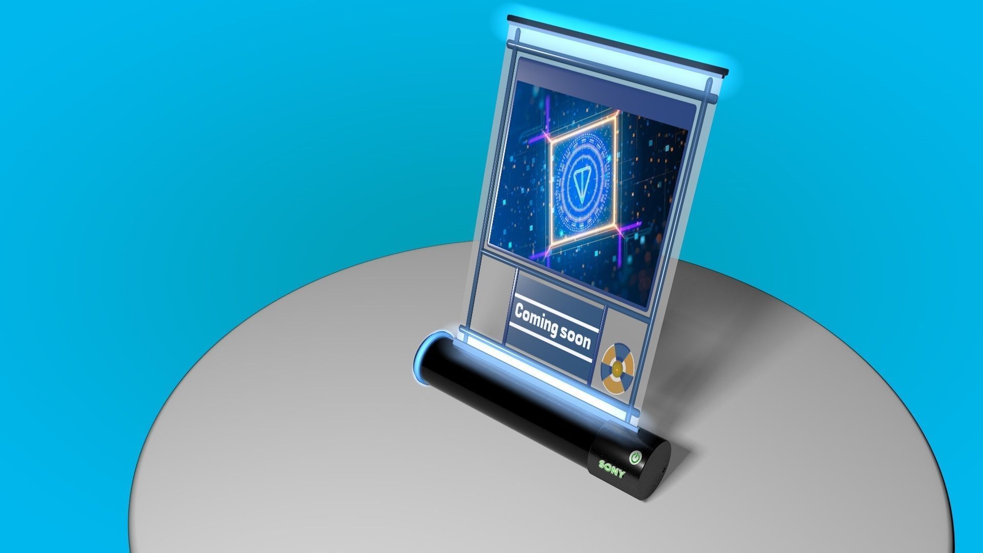 3D model Future High Tech Screen Sony vedio monitor VR / AR / low-poly ...