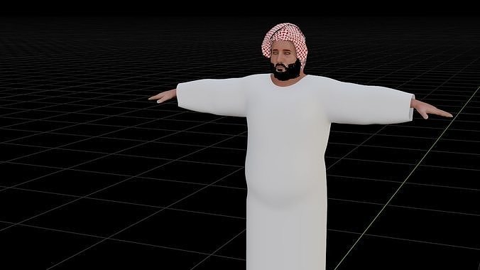 Saudi Character who looks like Turkey Al-ELsheikh 3D model animated ...