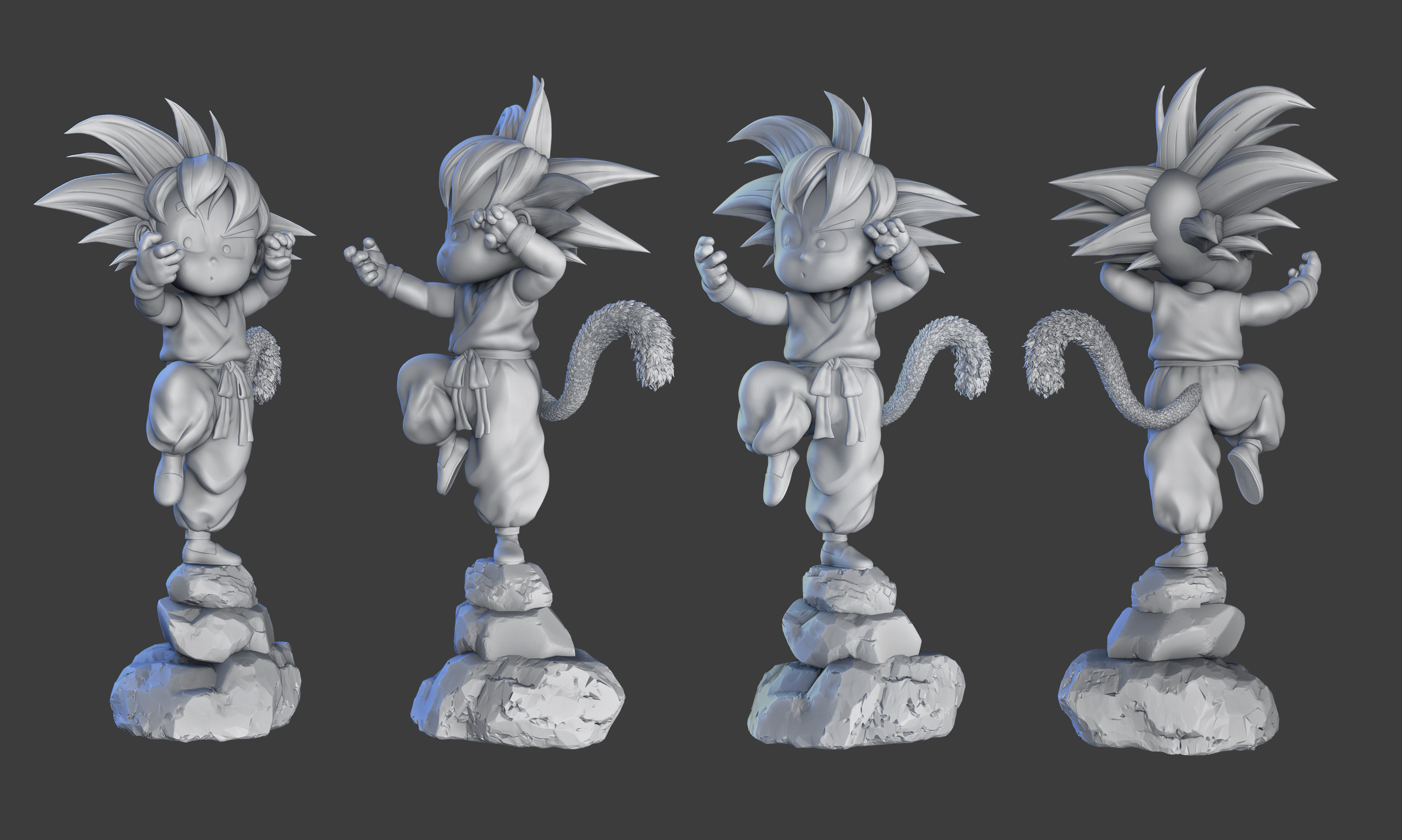 Shenlong and Son Goku 3D model 3D printable | CGTrader