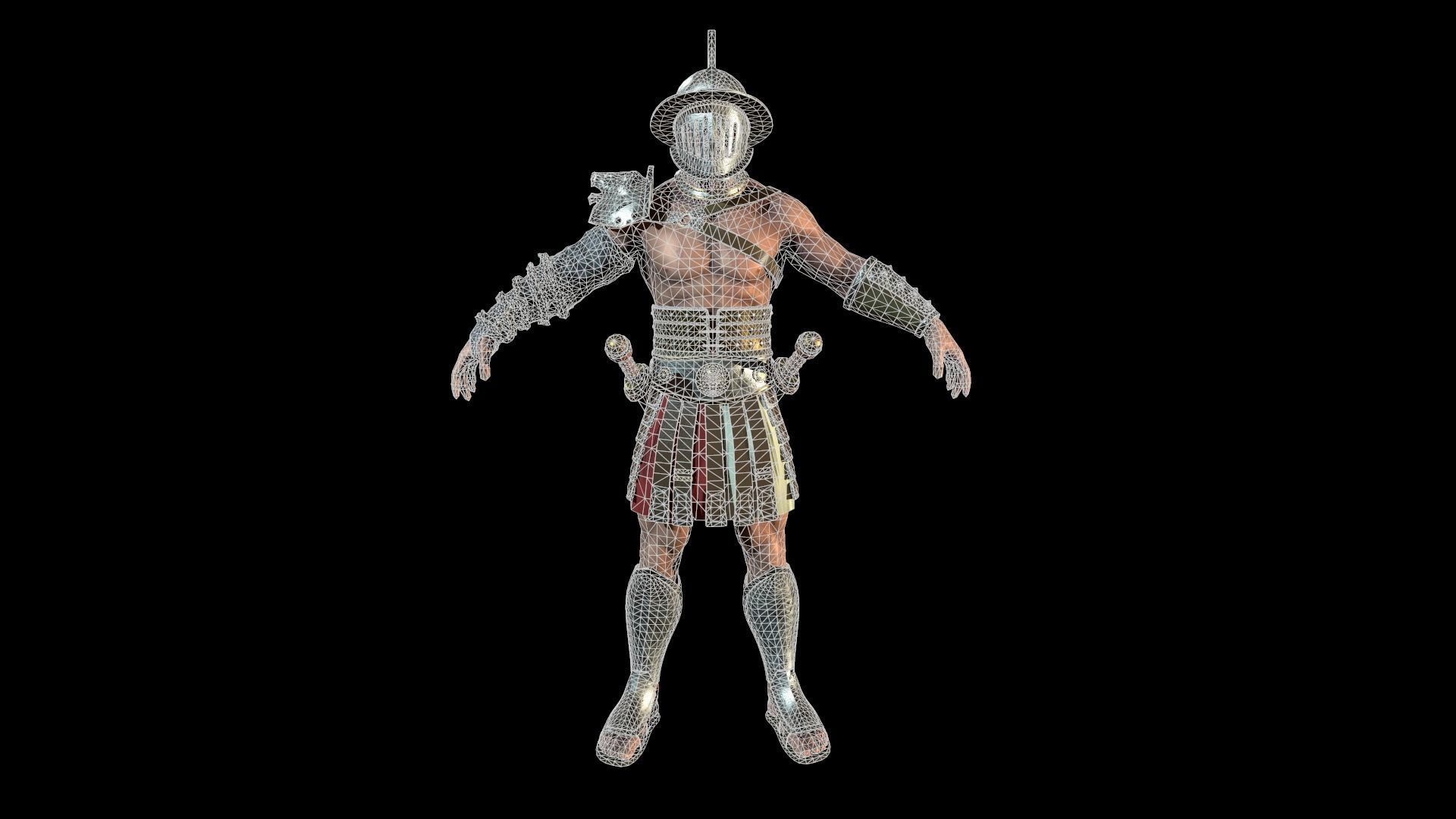 3D model Low-poly Gladiators pack VR / AR / low-poly rigged animated | CGTrader