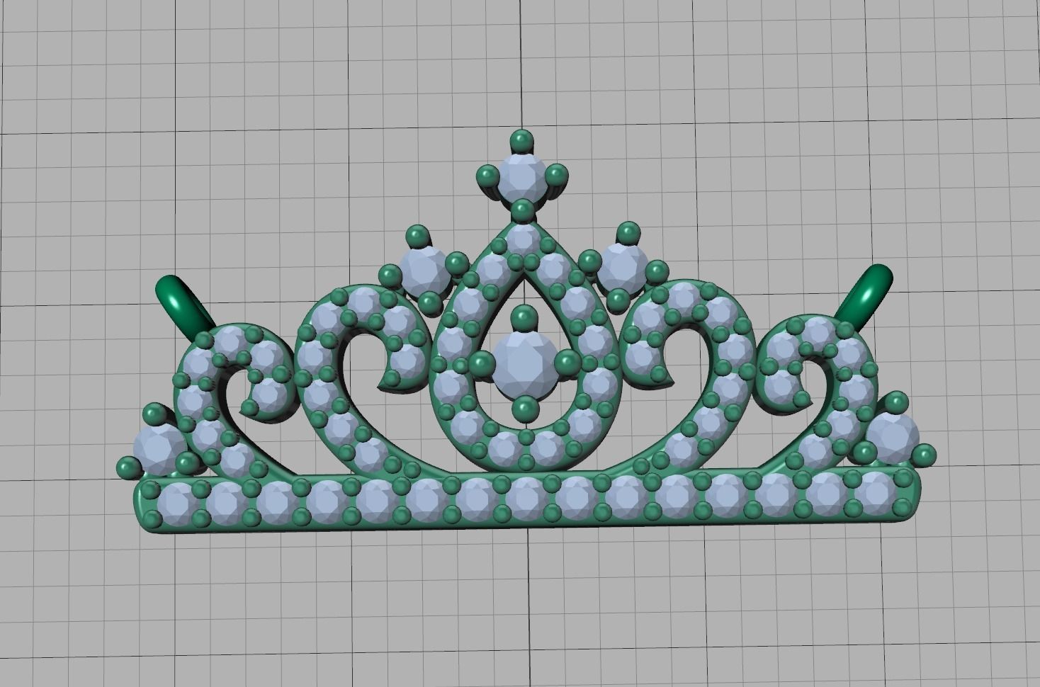 Crown Tiara Necklace Fashion Princess Pendant 3dmodel 3D model 3D ...