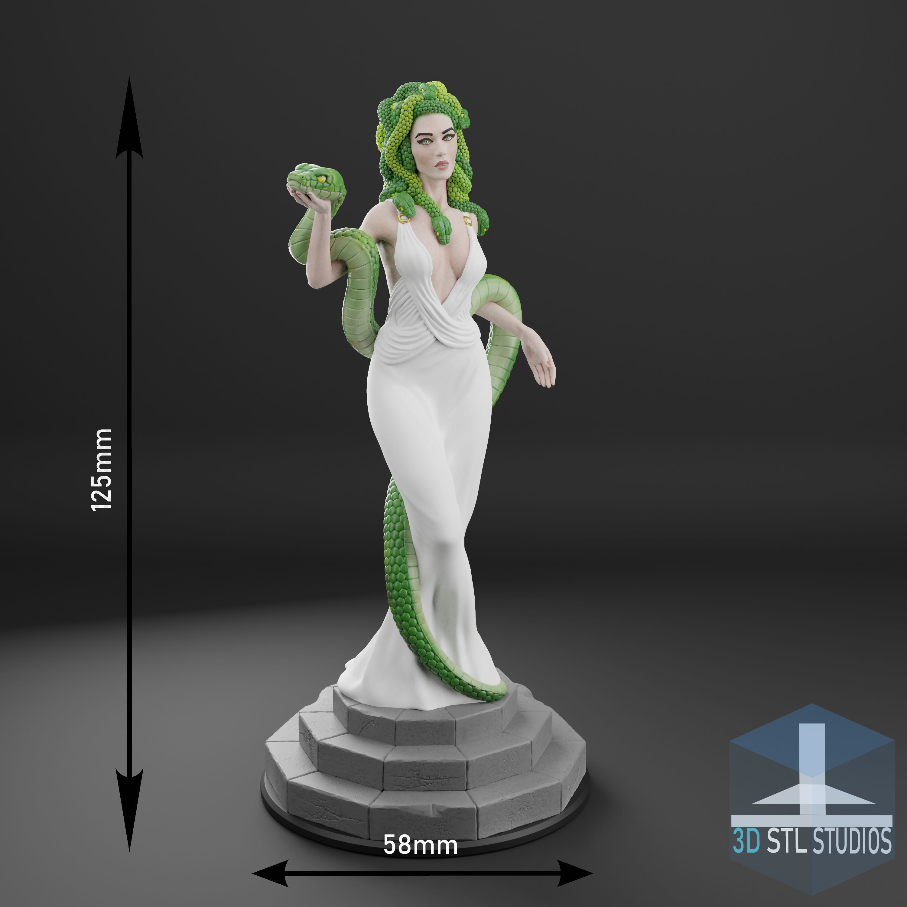 MEDUSA - MINIATURE 3D print model 3D model 3D printable | CGTrader