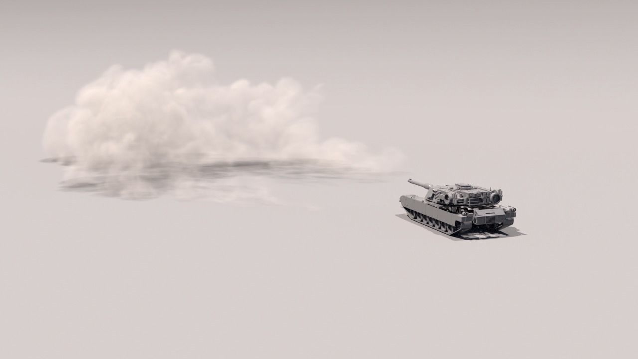 Houdini Tank Firing 3D model animated | CGTrader
