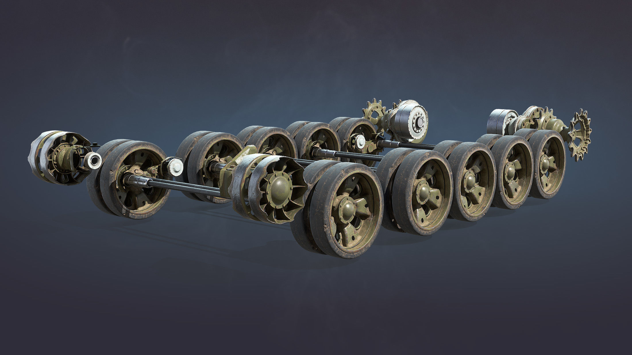 T-55 Tank Chassis 3D model | CGTrader