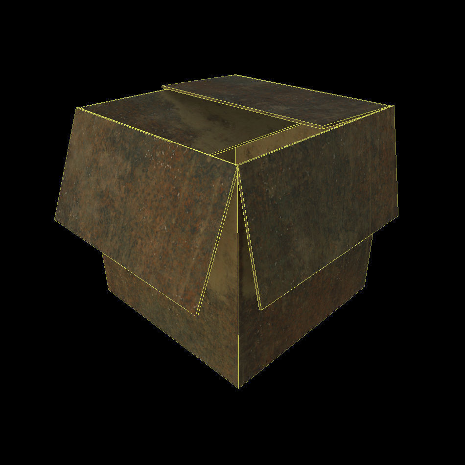 3D model Dirty Cardboard Box Prop VR / AR / low-poly | CGTrader