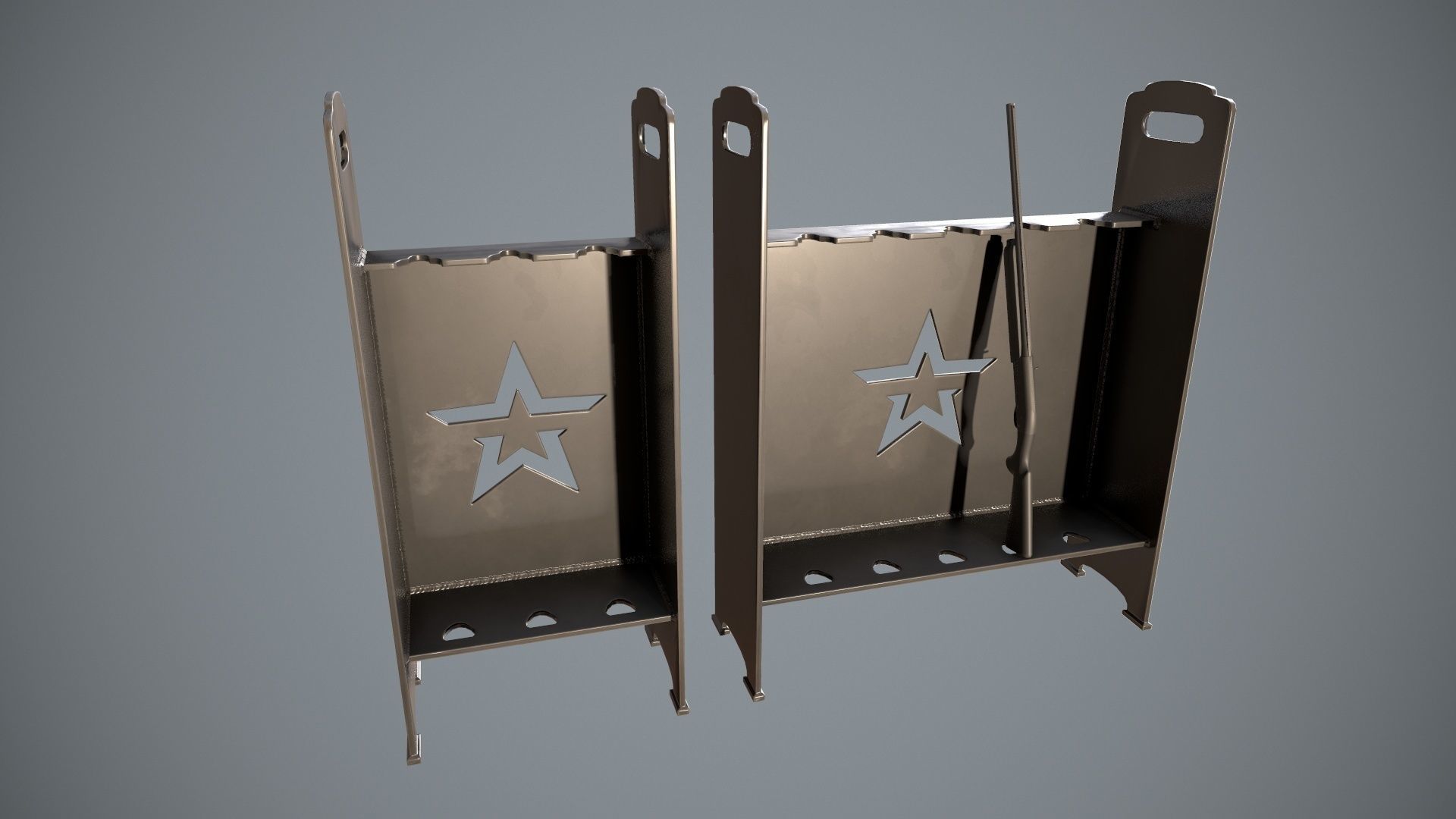 3D model Metal Gun Rack Game-ready VR / AR / low-poly | CGTrader