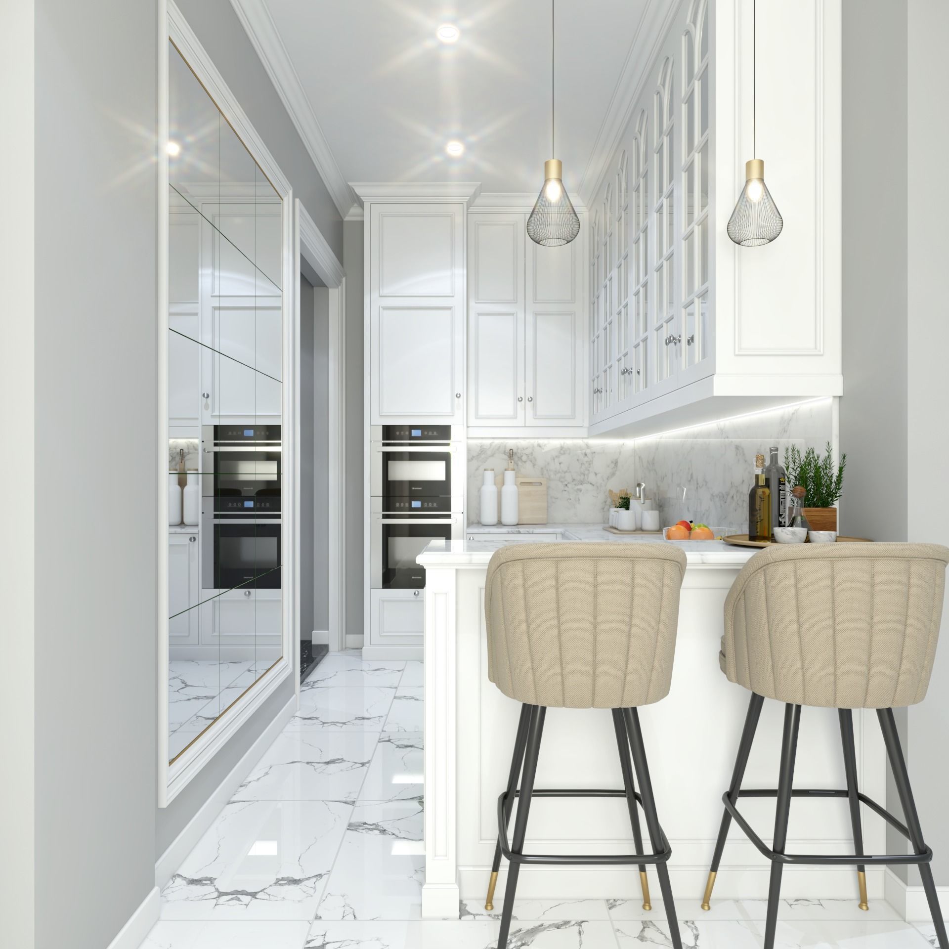 3D model Design Interior Kichen Set Classic VR / AR / low-poly | CGTrader