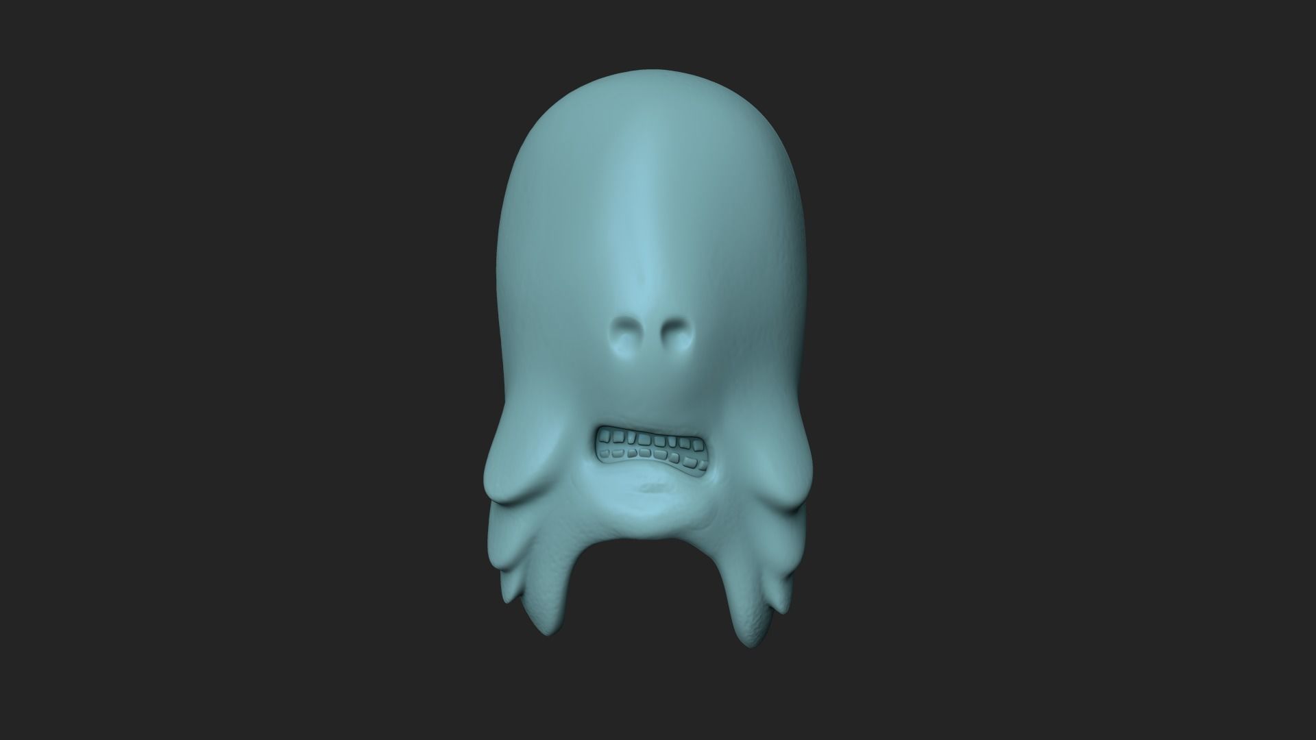 3D model The Pale Man Mask - Creepy Terror Character Costume VR / AR ...