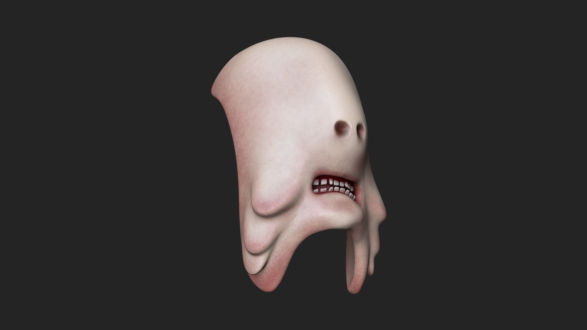 3D model The Pale Man Mask - Creepy Terror Character Costume VR / AR ...