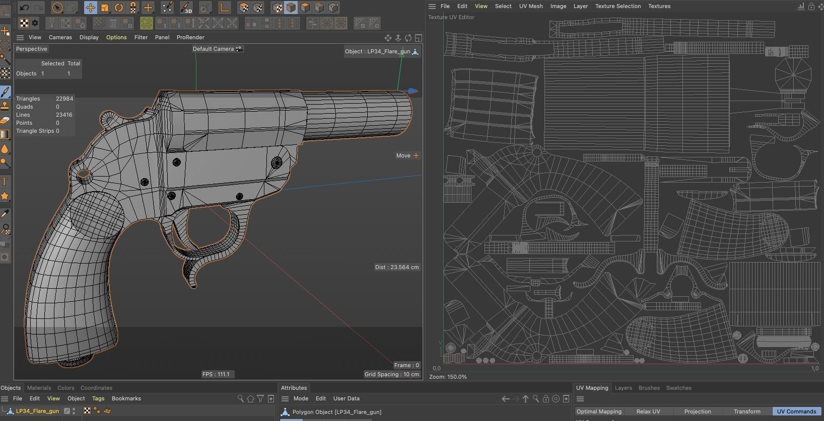 3D model LP34 Flare gun - Leuchtpistole 34 VR / AR / low-poly | CGTrader