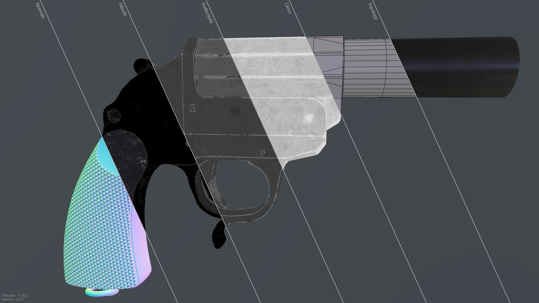 3D model LP34 Flare gun - Leuchtpistole 34 VR / AR / low-poly | CGTrader