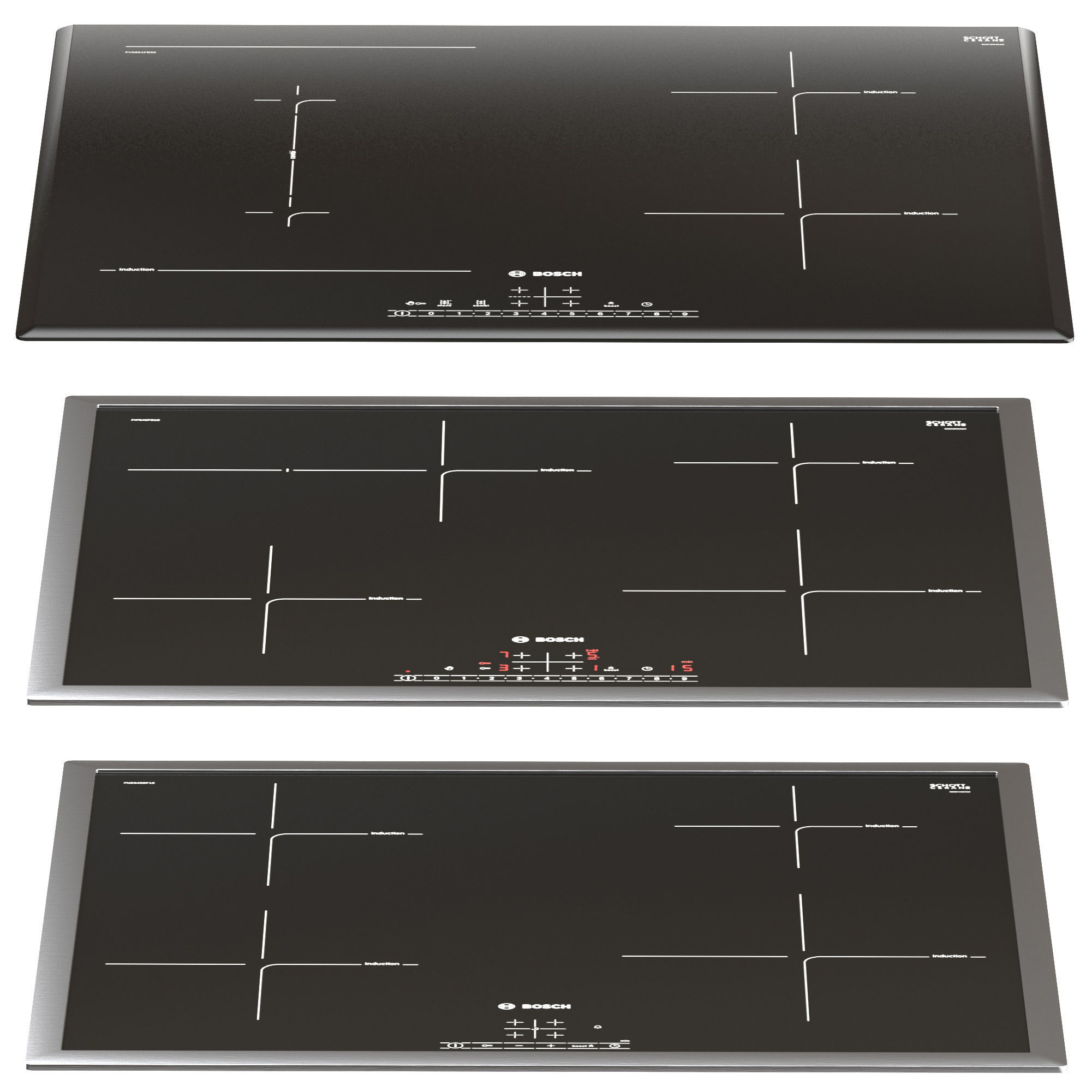 BOSCH hob set 3D model | CGTrader