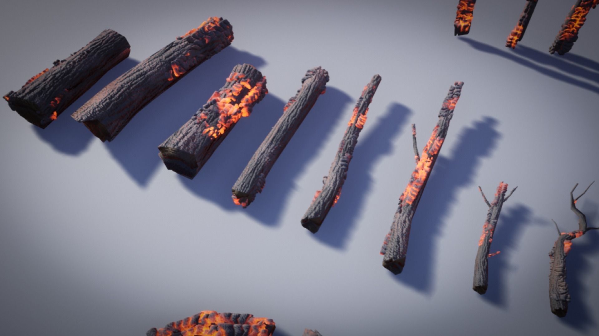 Burning Wood Animated 26 Pack Unreal Engine 3D model animated | CGTrader
