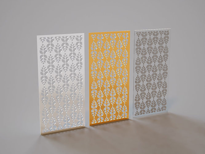 Partition decorative metal screen 3D model | CGTrader