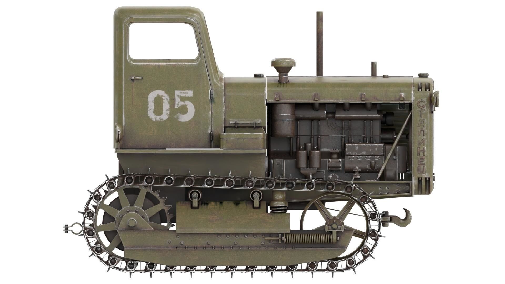 S-65 Stalinets tractor 3D model | CGTrader