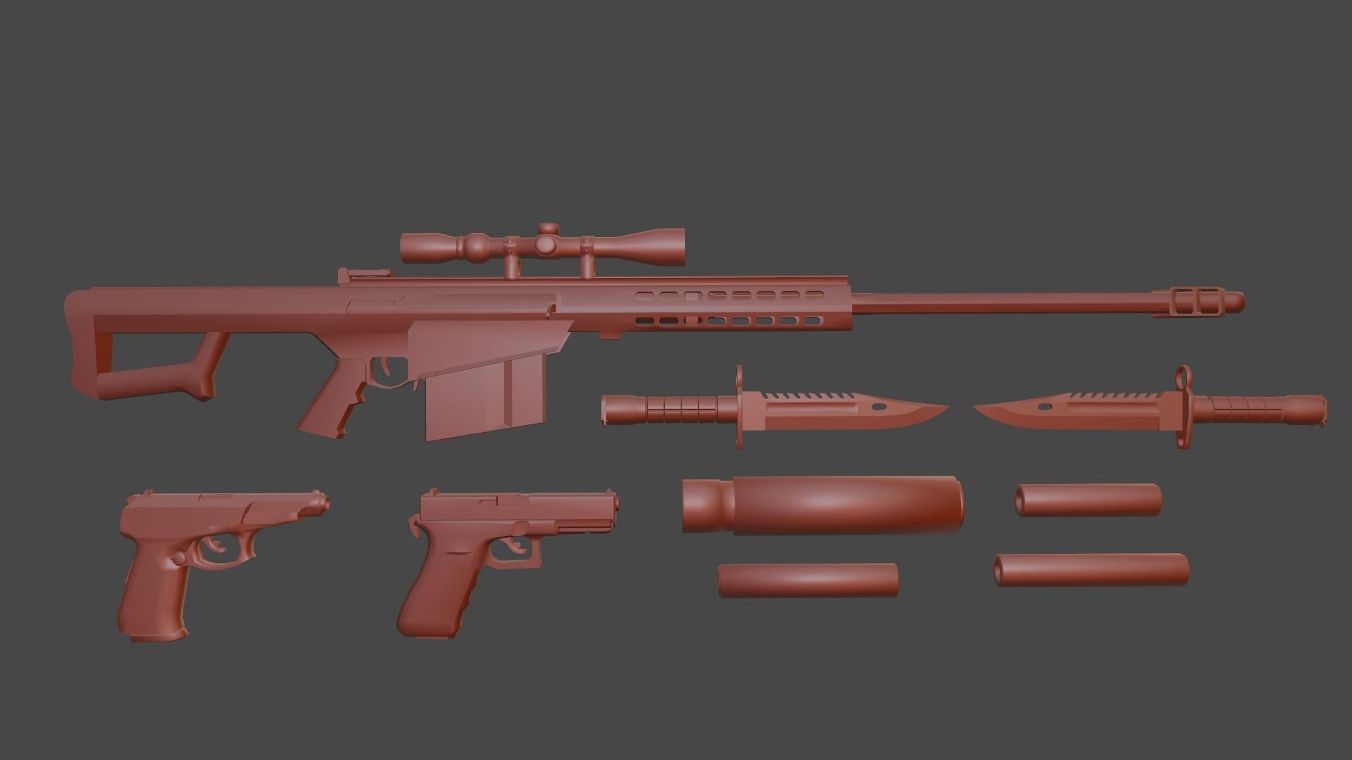 3D model Sniper Assasin VR / AR / low-poly | CGTrader