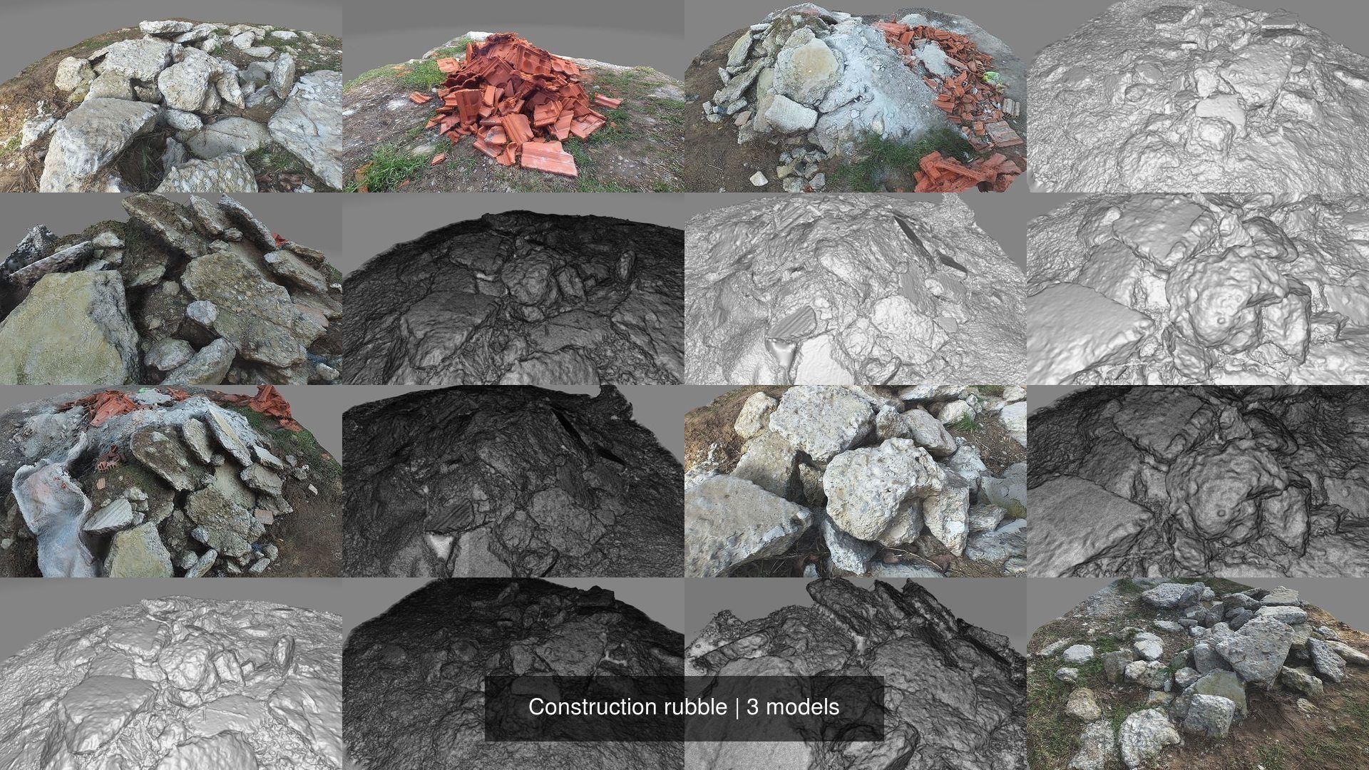 Construction rubble 3D Model Collection | CGTrader