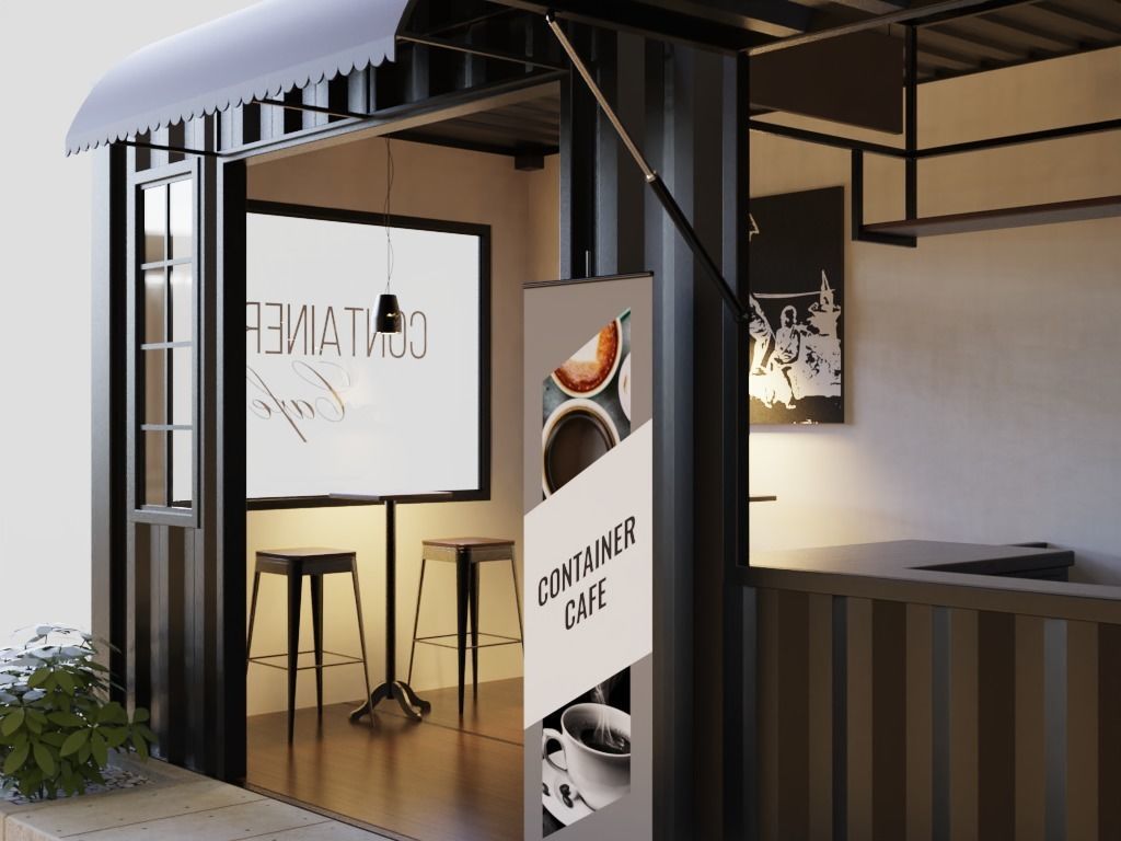 Container Cafe 2 3D model | CGTrader