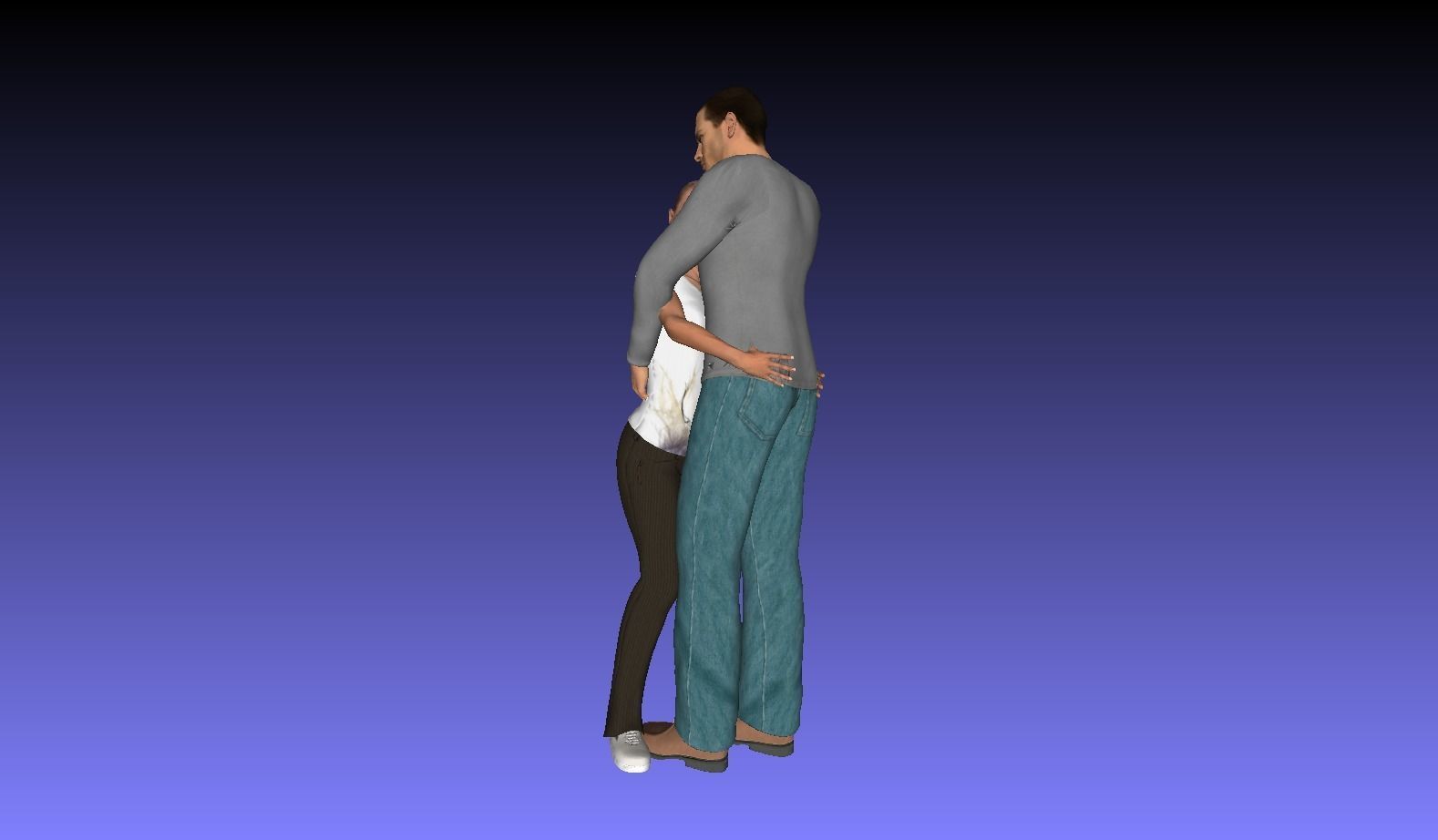 Printle Couple Hugging 3D model | CGTrader