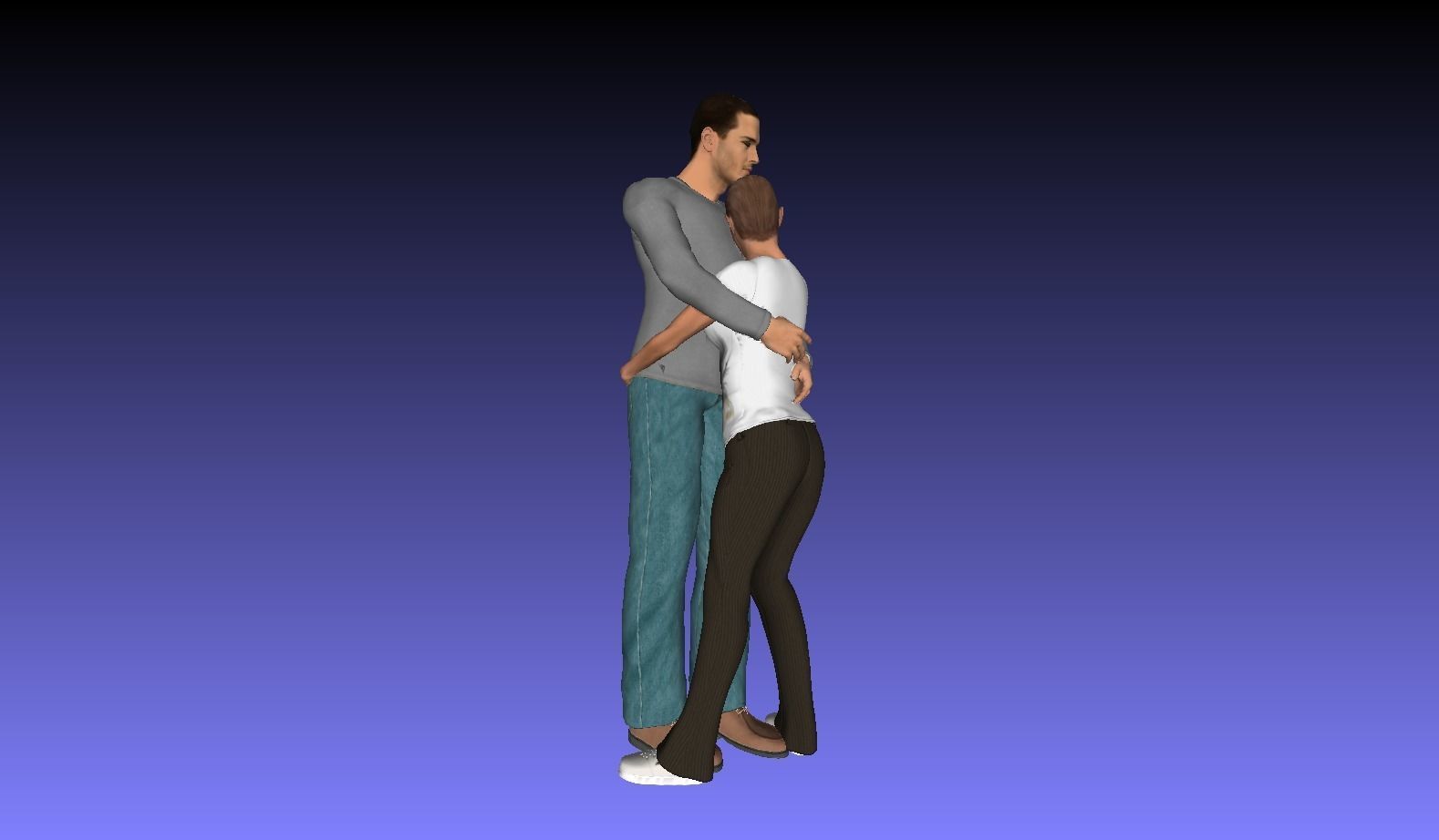 Printle Couple Hugging 3D model | CGTrader