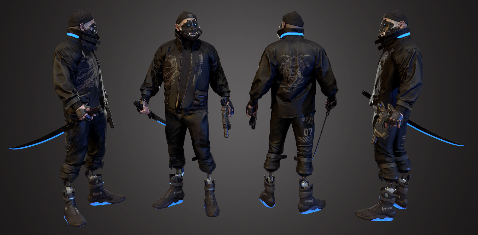 3D model Urban Samurai VR / AR / low-poly | CGTrader